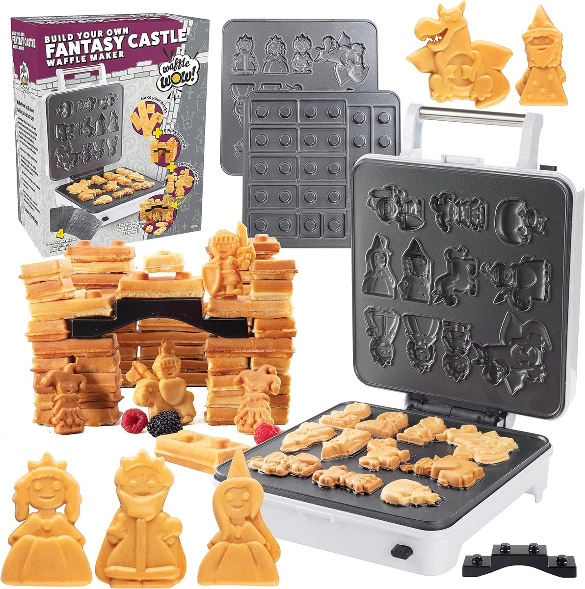 Waffle Wow Fantasy Castle Waffle Maker- Build Castles, Knights, Wizard ...